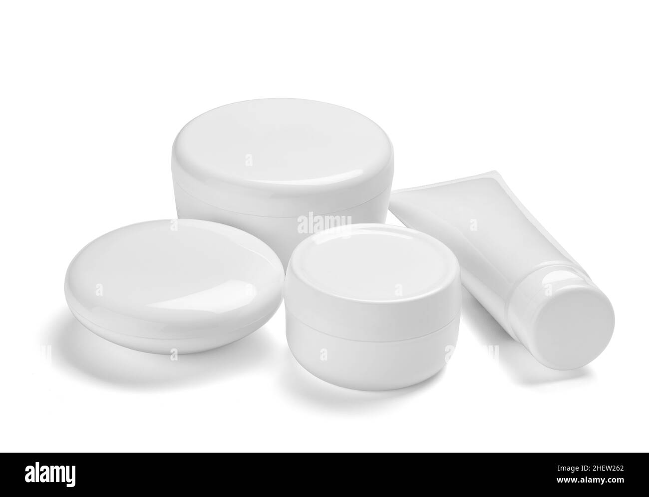 white cream container jar beauty moisturizer tube soap Stock Photo - Alamy