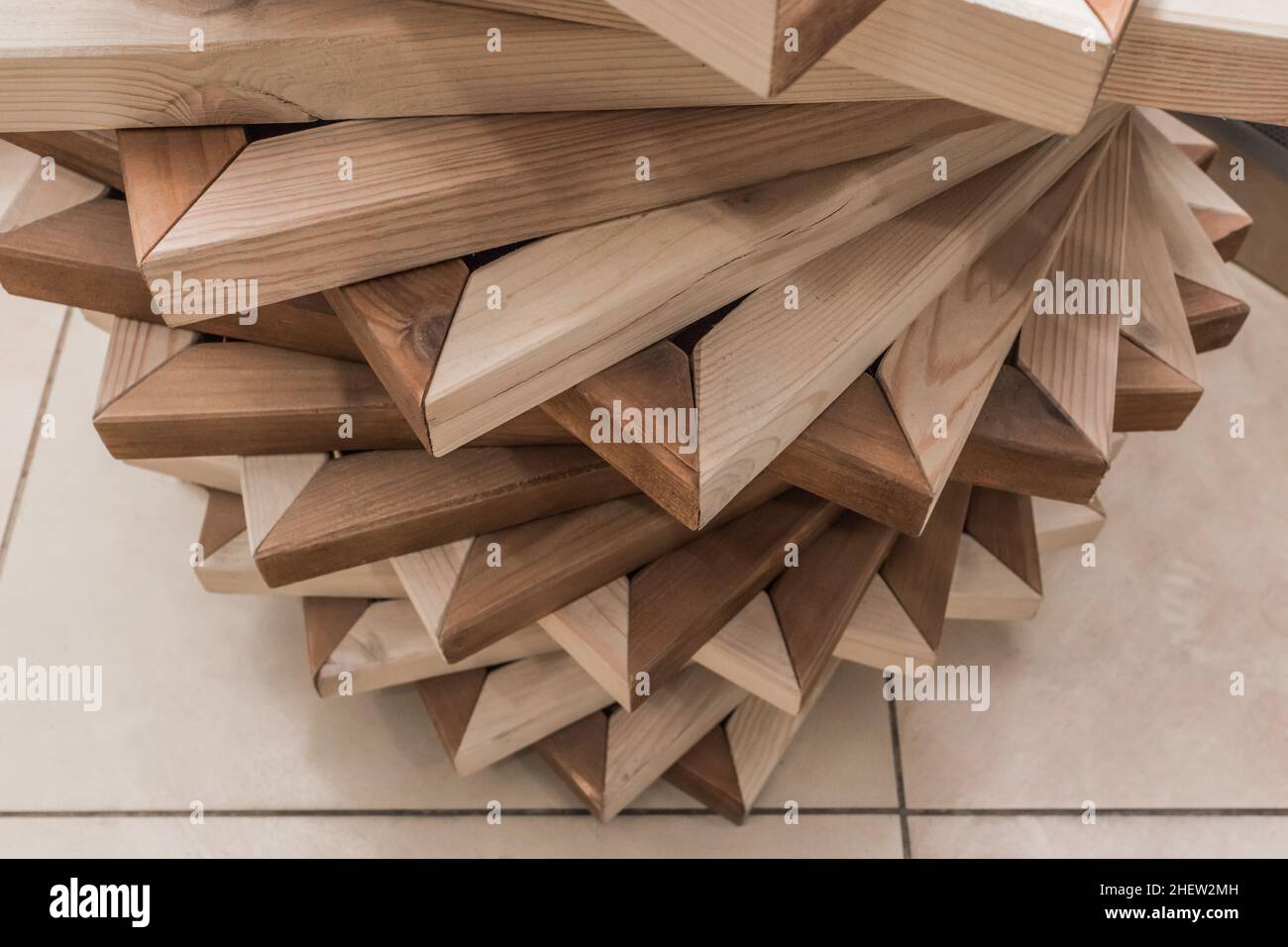 Decorative wooden interior element decoration and wood decor abstract ...