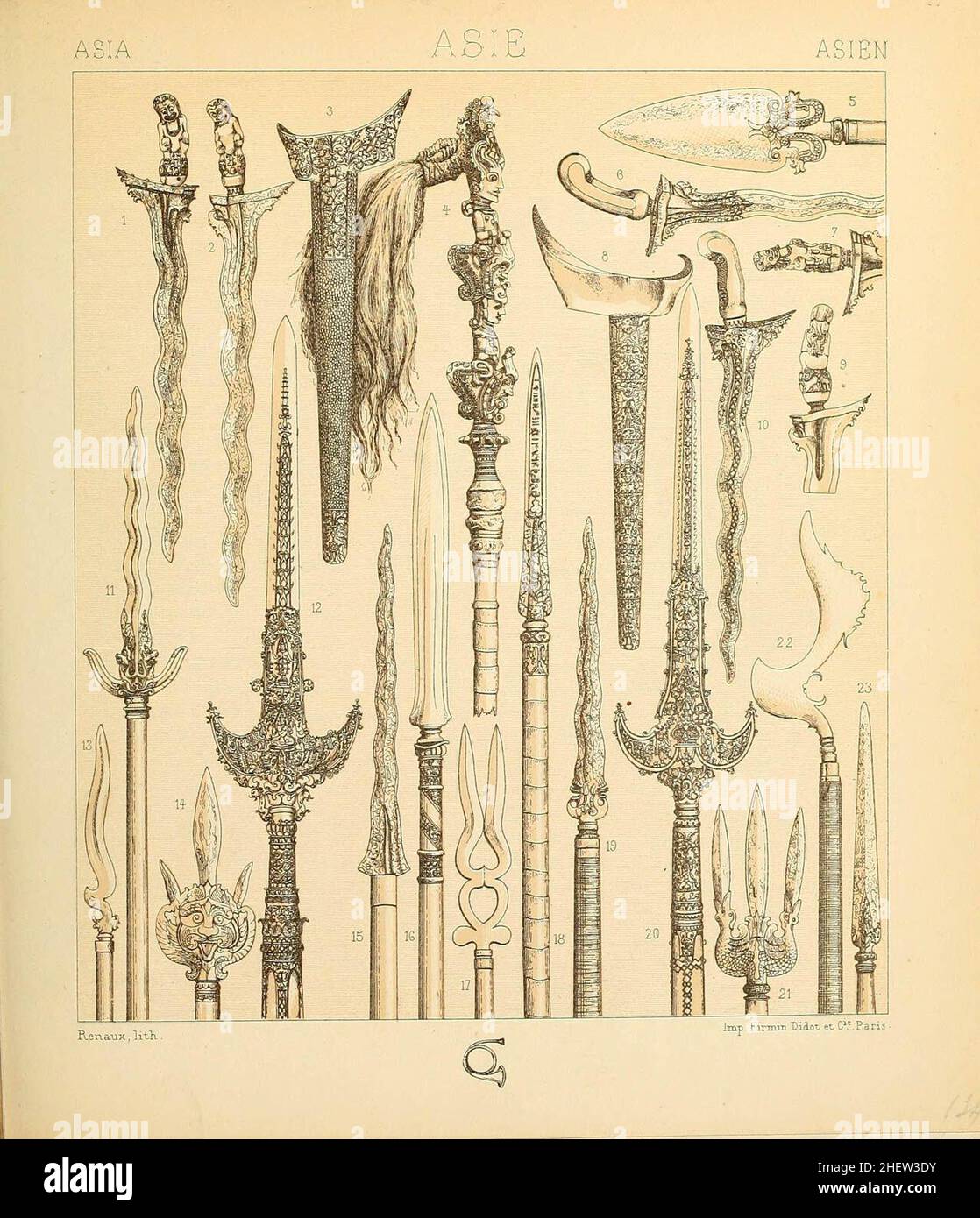 Various keris and pole weapons of Java Stock Photo - Alamy