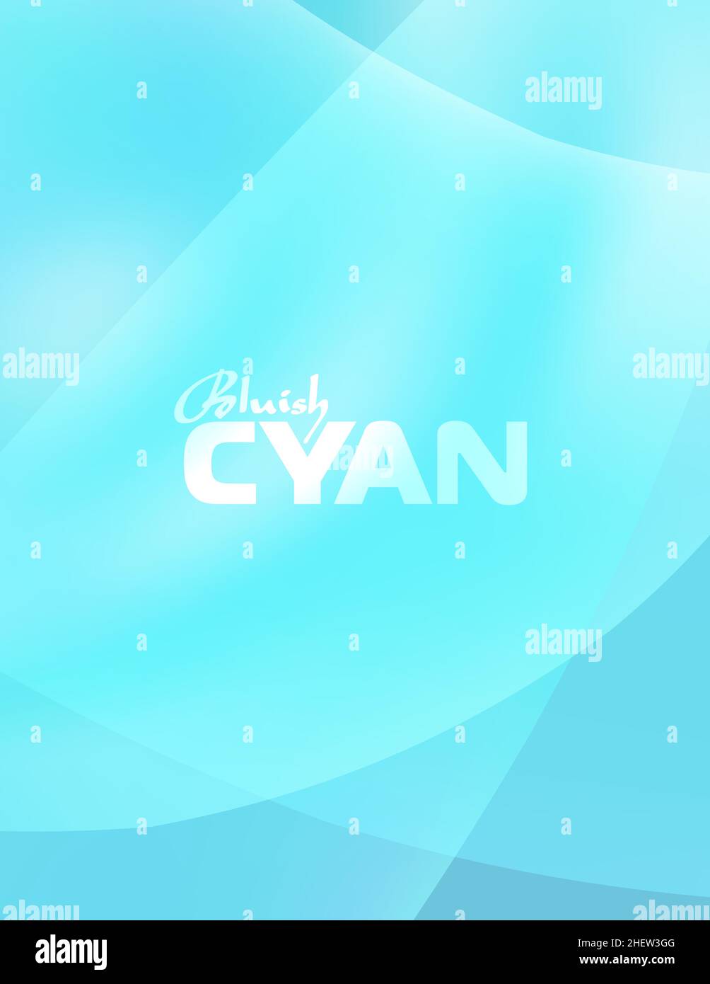 Abstract bluish cyan background with translucent rounded shapes. Vertical vector graphic pattern ...
