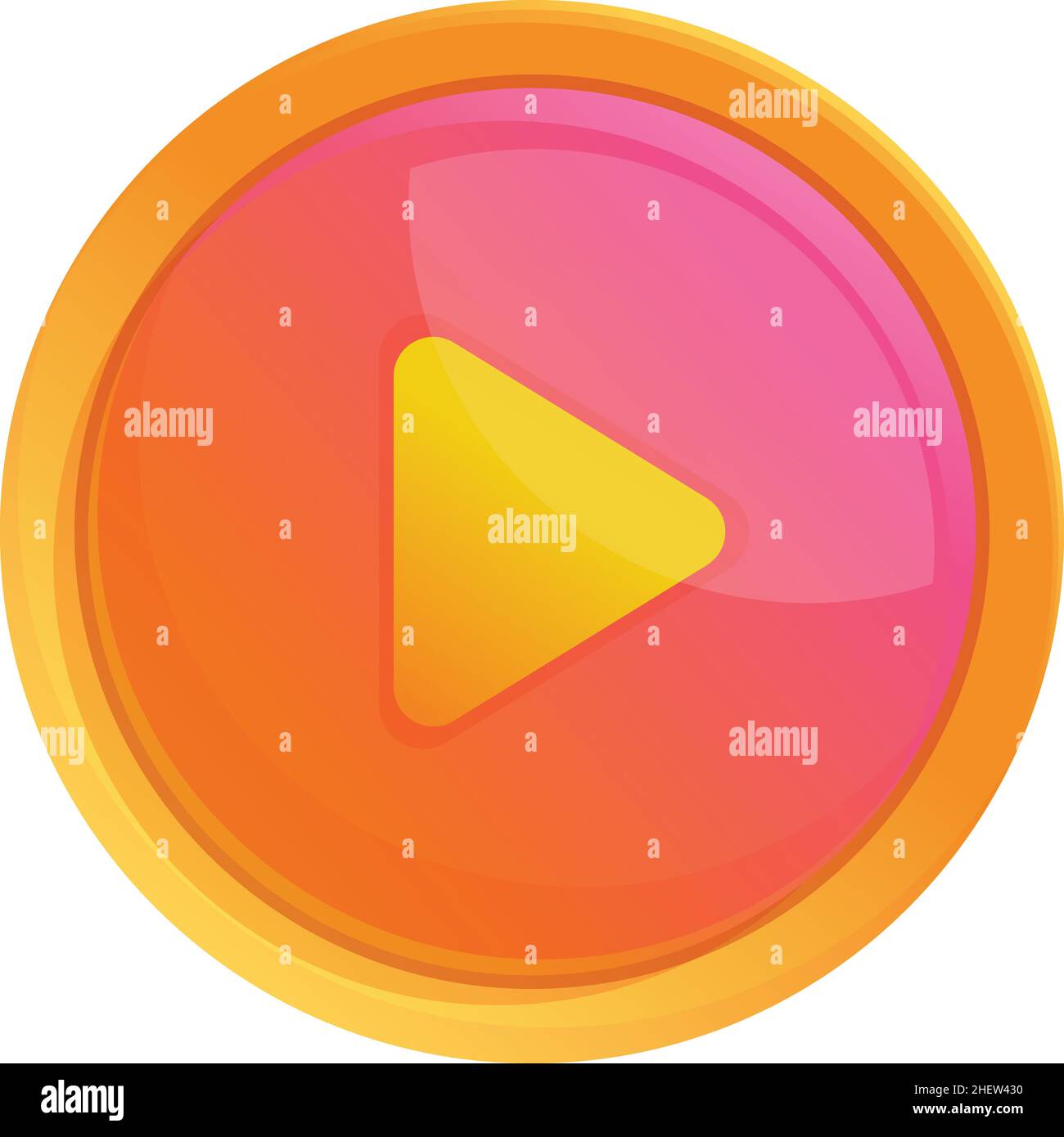 Play button icon cartoon vector. Menu design. Computer interface Stock ...