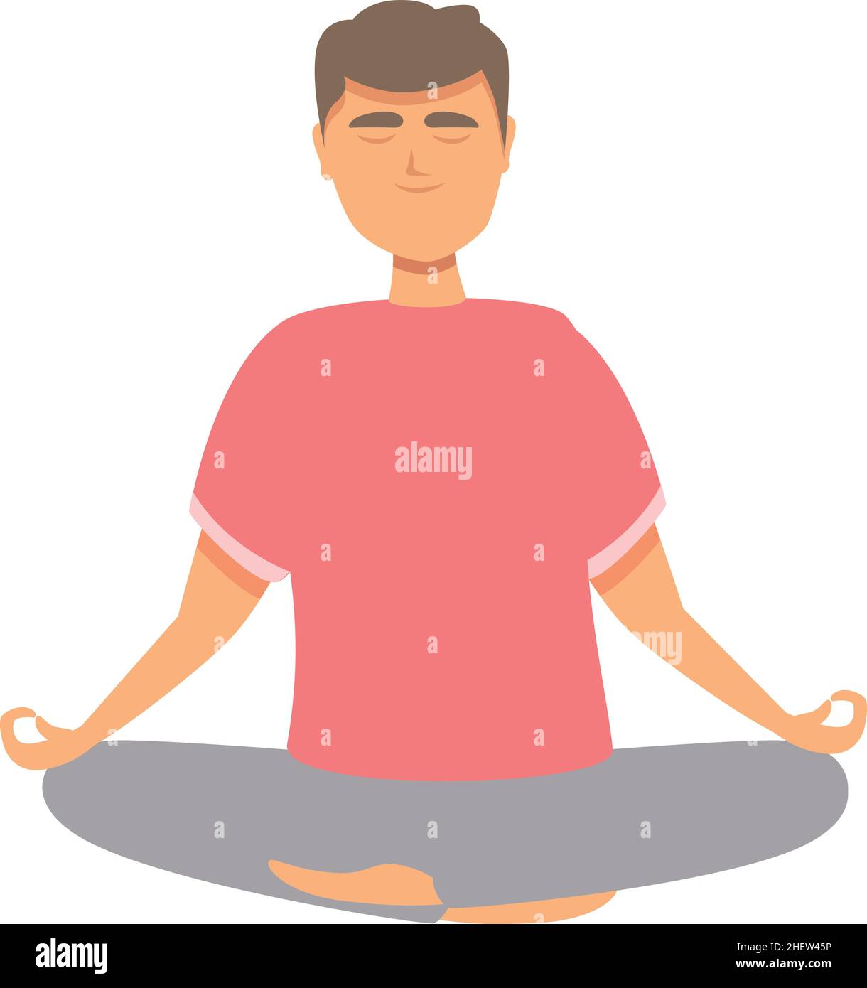Meditation icon cartoon vector. Man yoga. Zen person Stock Vector Image ...