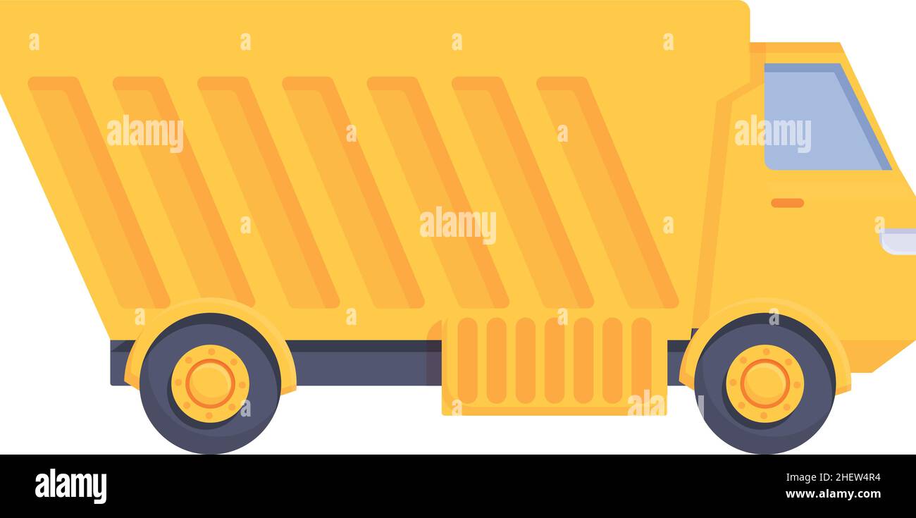 Loader truck icon cartoon vector. Mine construction. Top view Stock ...