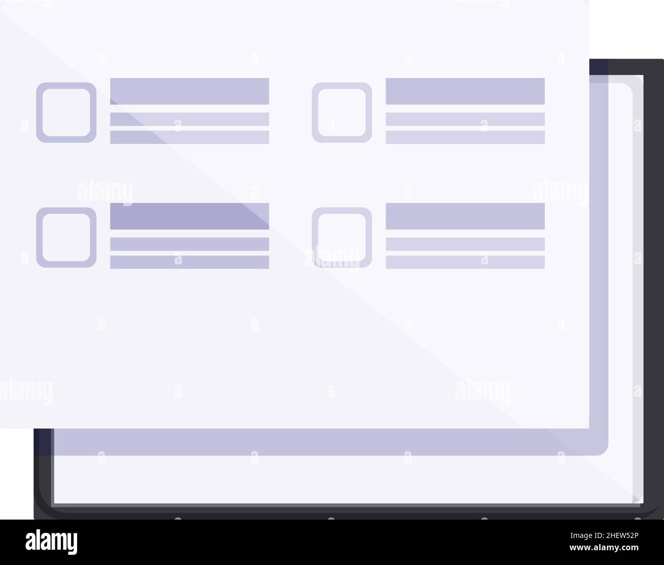 Monitor online exam icon cartoon vector. Digital test. Quiz school ...