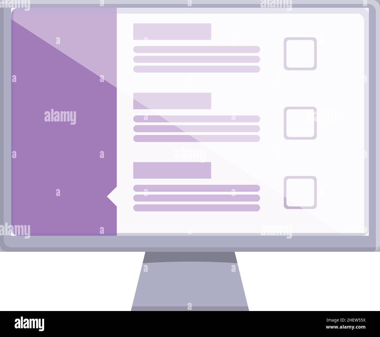 Computer online test icon cartoon vector. Digital form. Internet ...