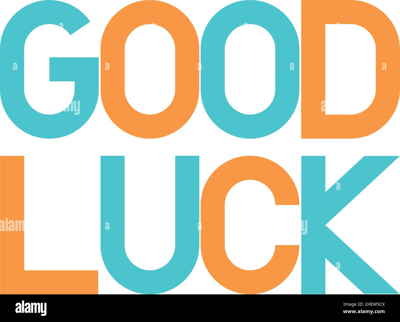 colored good luck lettering Stock Vector Image & Art - Alamy