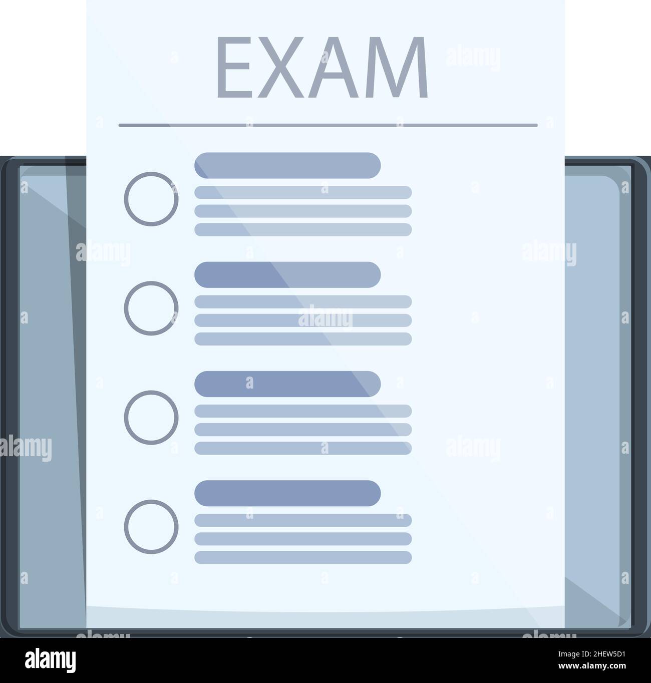 Online exam icon cartoon vector. Digital form. Pc web Stock Vector ...