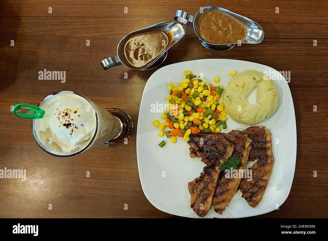 Lamb Chop at Steak 21 Cafe, Jakarta, Indonesia Stock Photo - Alamy
