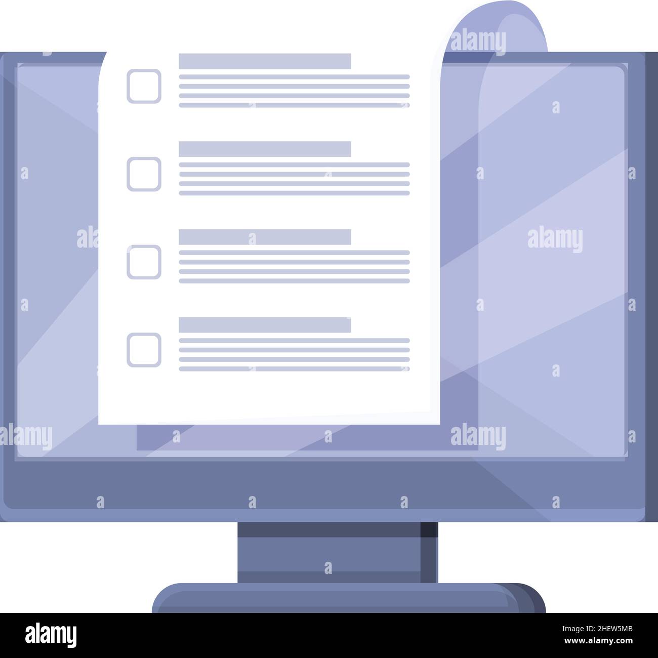 To do list exam icon cartoon vector. Online test. Digital form Stock ...