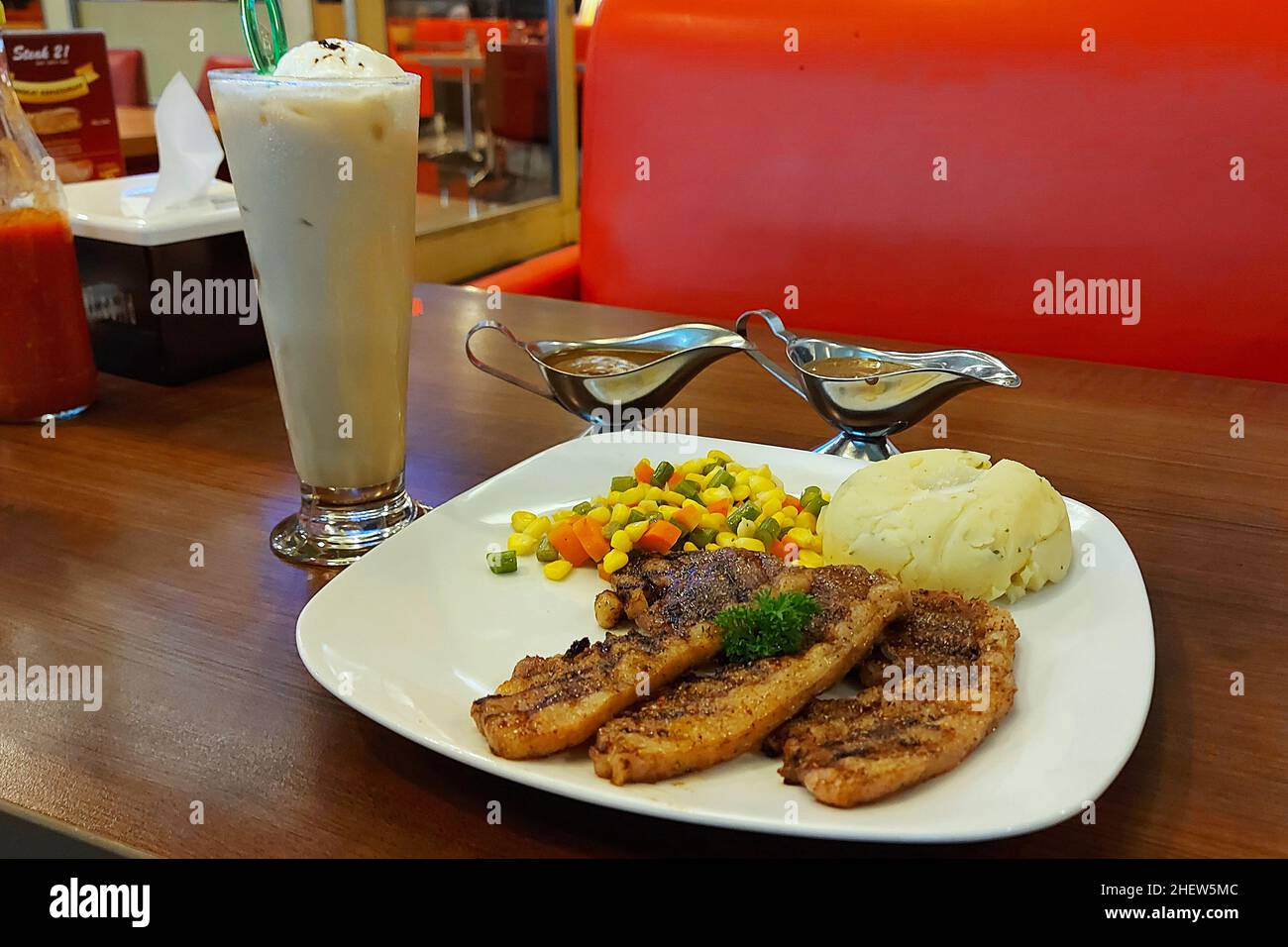 Lamb Chop at Steak 21 Cafe, Jakarta, Indonesia Stock Photo - Alamy