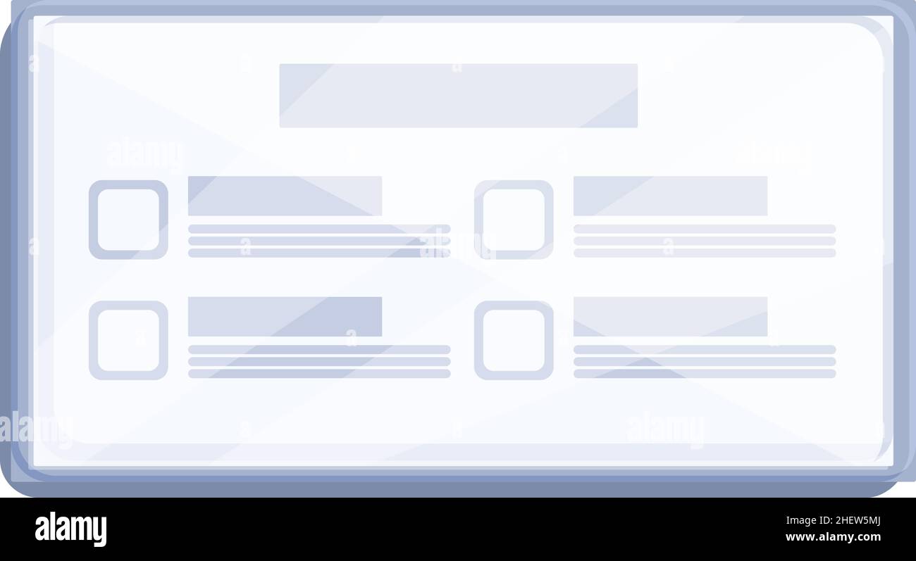 Online computer test icon cartoon vector. Exam digital form. Survey pc ...