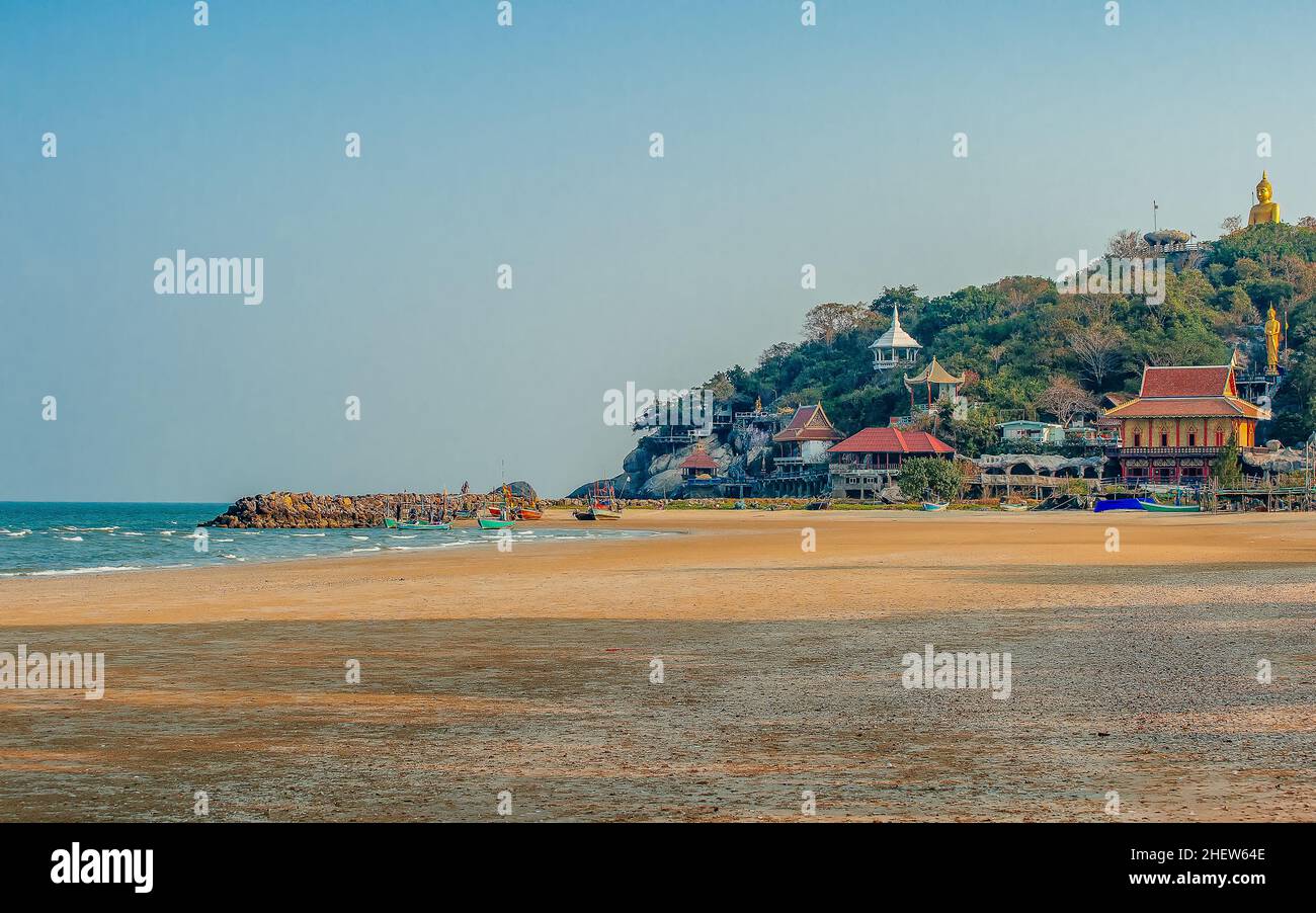 The Temple at Khao Tao Beach in Khao Tao south of Hua Hin, Prachuap ...
