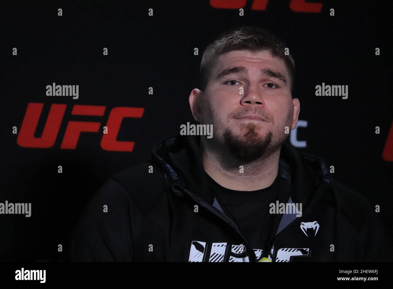 LAS VEGAS, NV - JANUARY 12: Jake Collier interacts with media during ...
