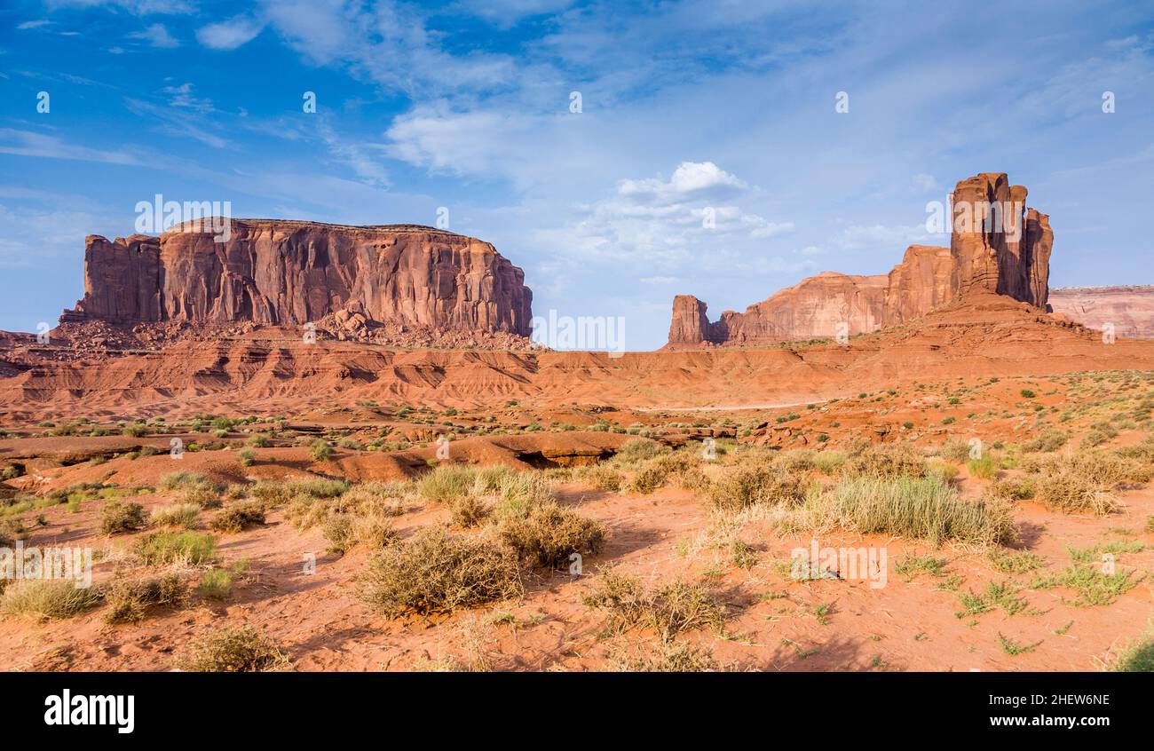 monument valley, view from John Fords place to giant butte Stock Photo ...