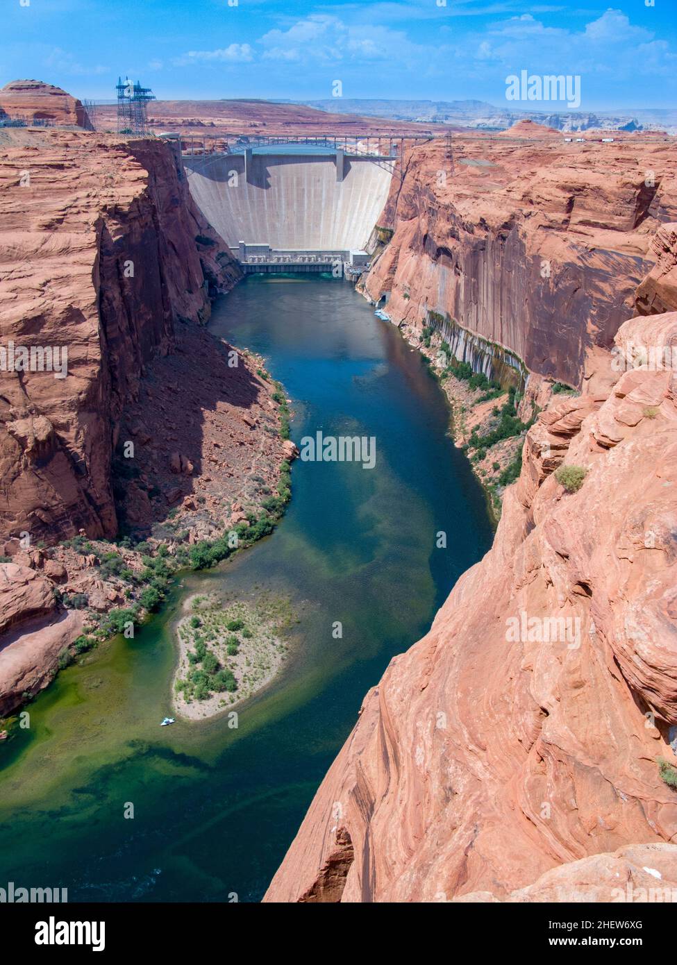 Glen Canyon dam in page with river Colorado Stock Photo - Alamy