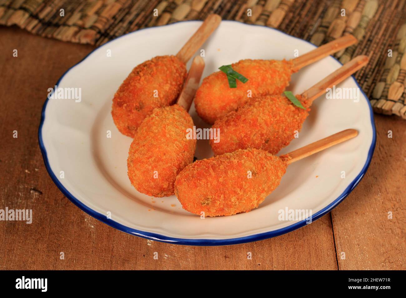 Close Up Chicken Sempol, Indonesian Food. Sempol is a Snack Made From ...