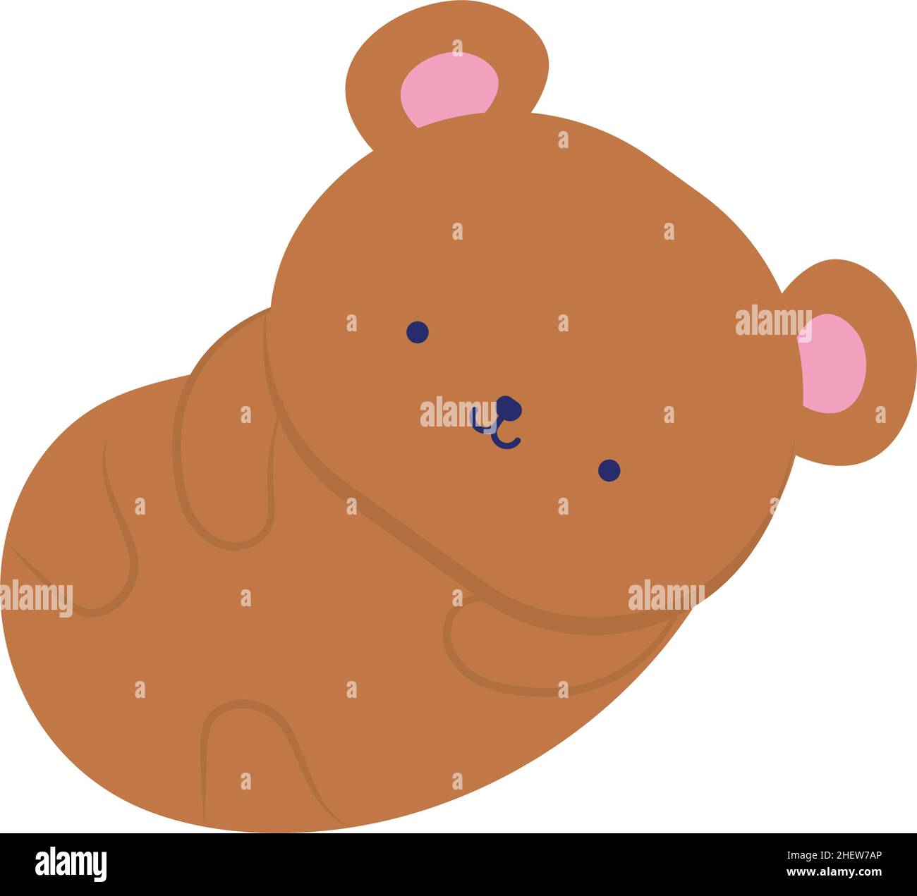 Sleepy Brown Bear Stock Vector Image Art Alamy