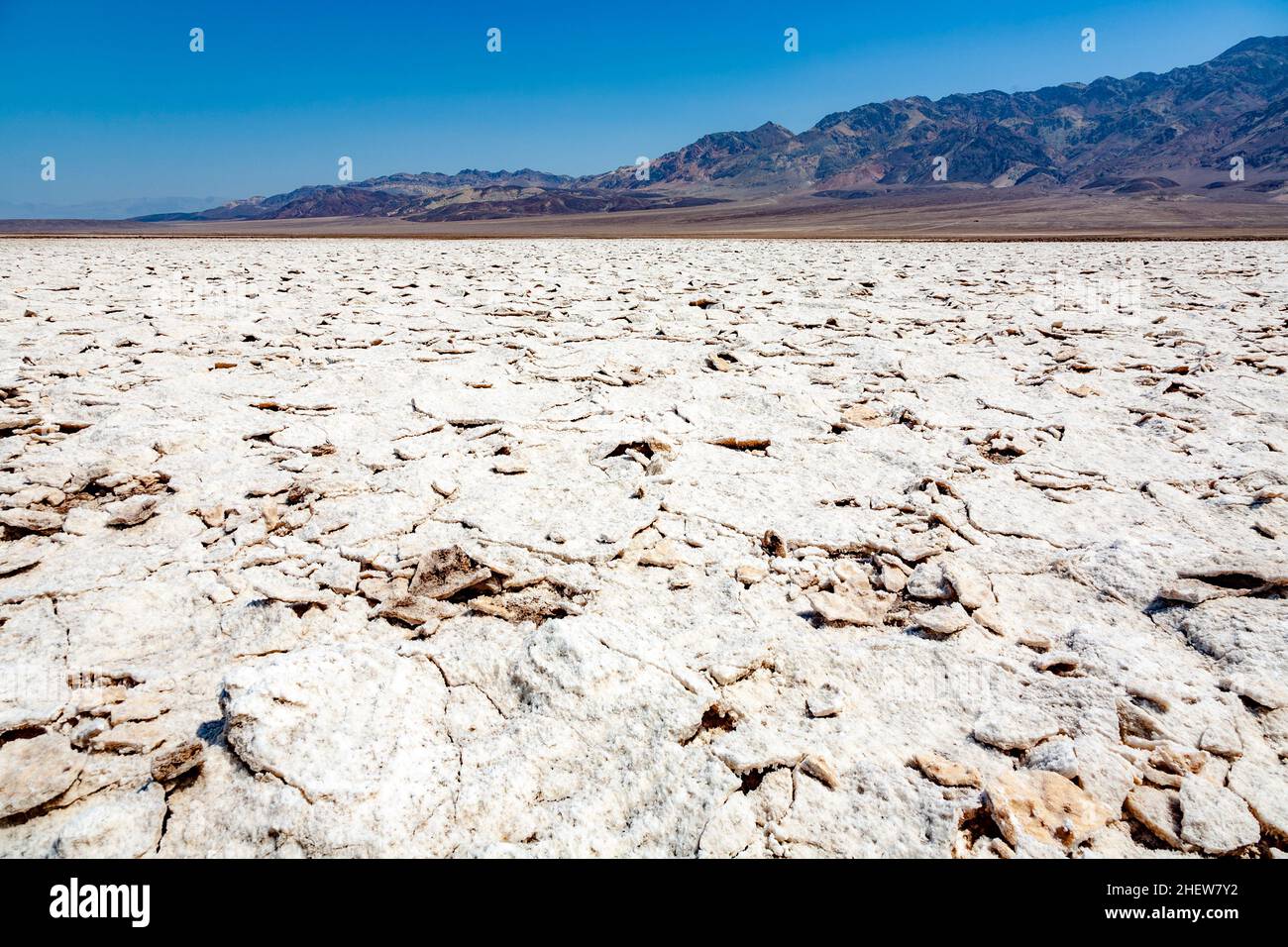 area of salt plates in the middle of death valley, called Devil's Golfe ...