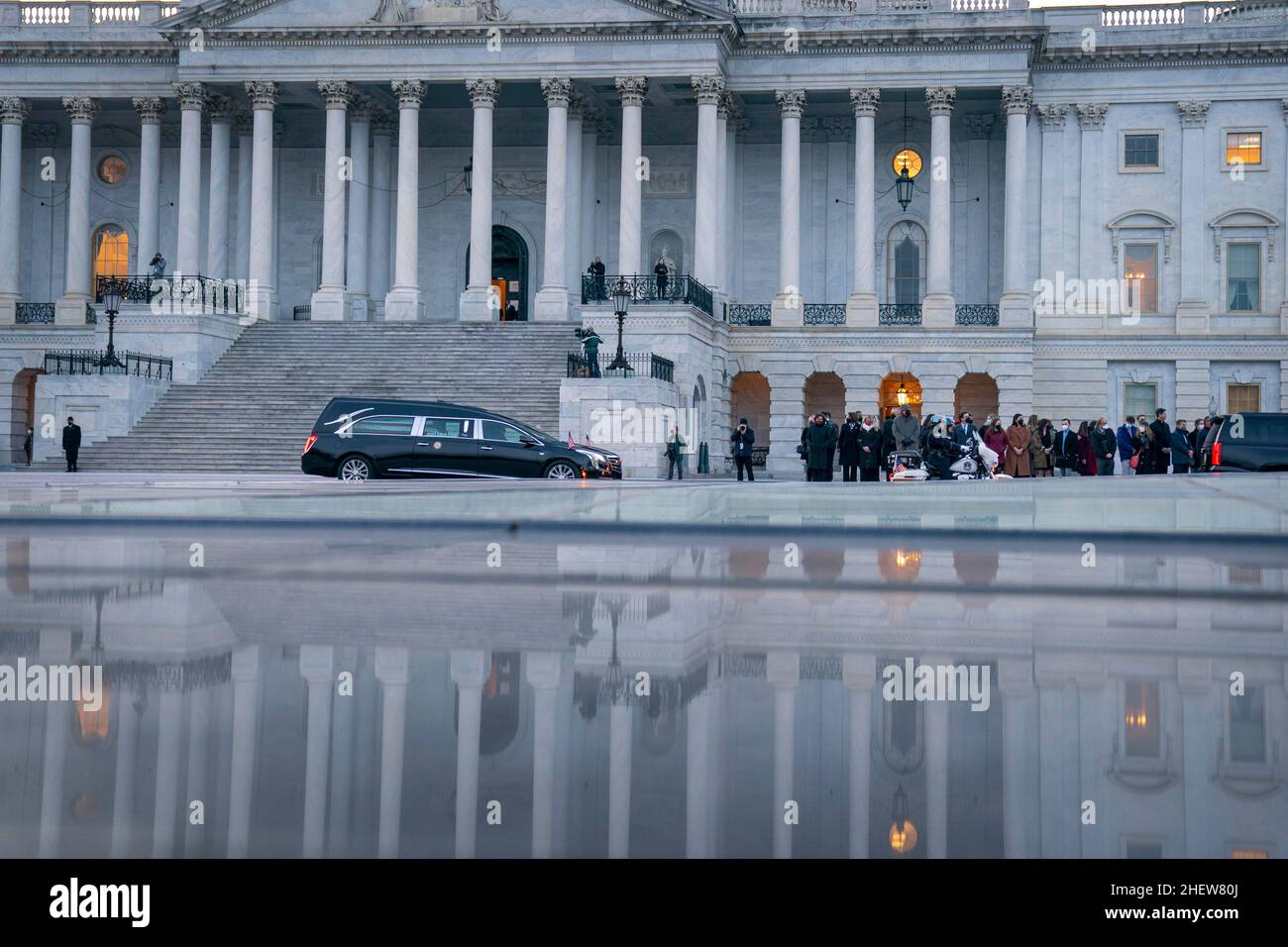 Washington, United States Of America. 12th Jan, 2022. The hearse ...