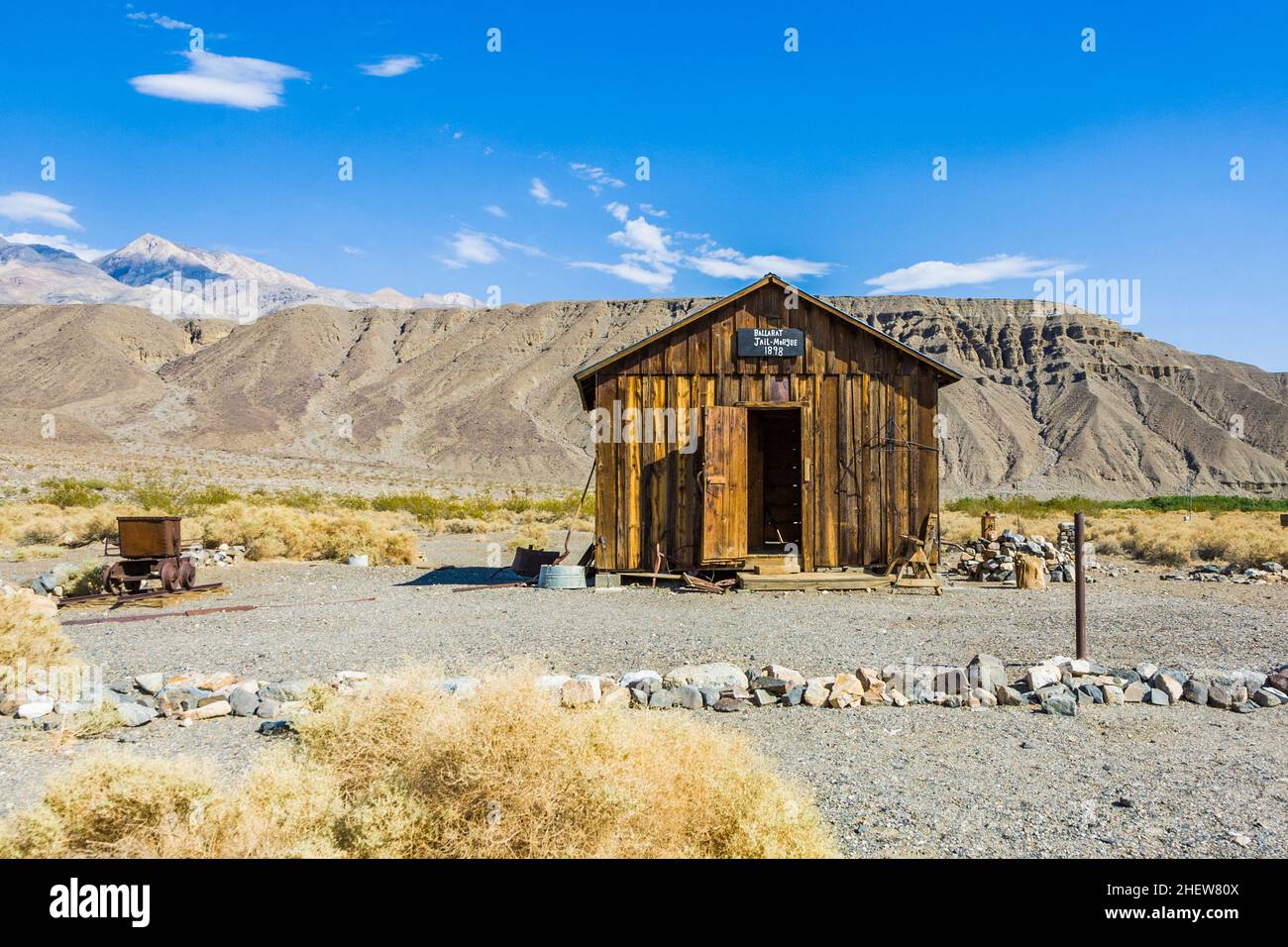 Jailhouse of Ballarat, a ghost town in Inyo County, California that was ...