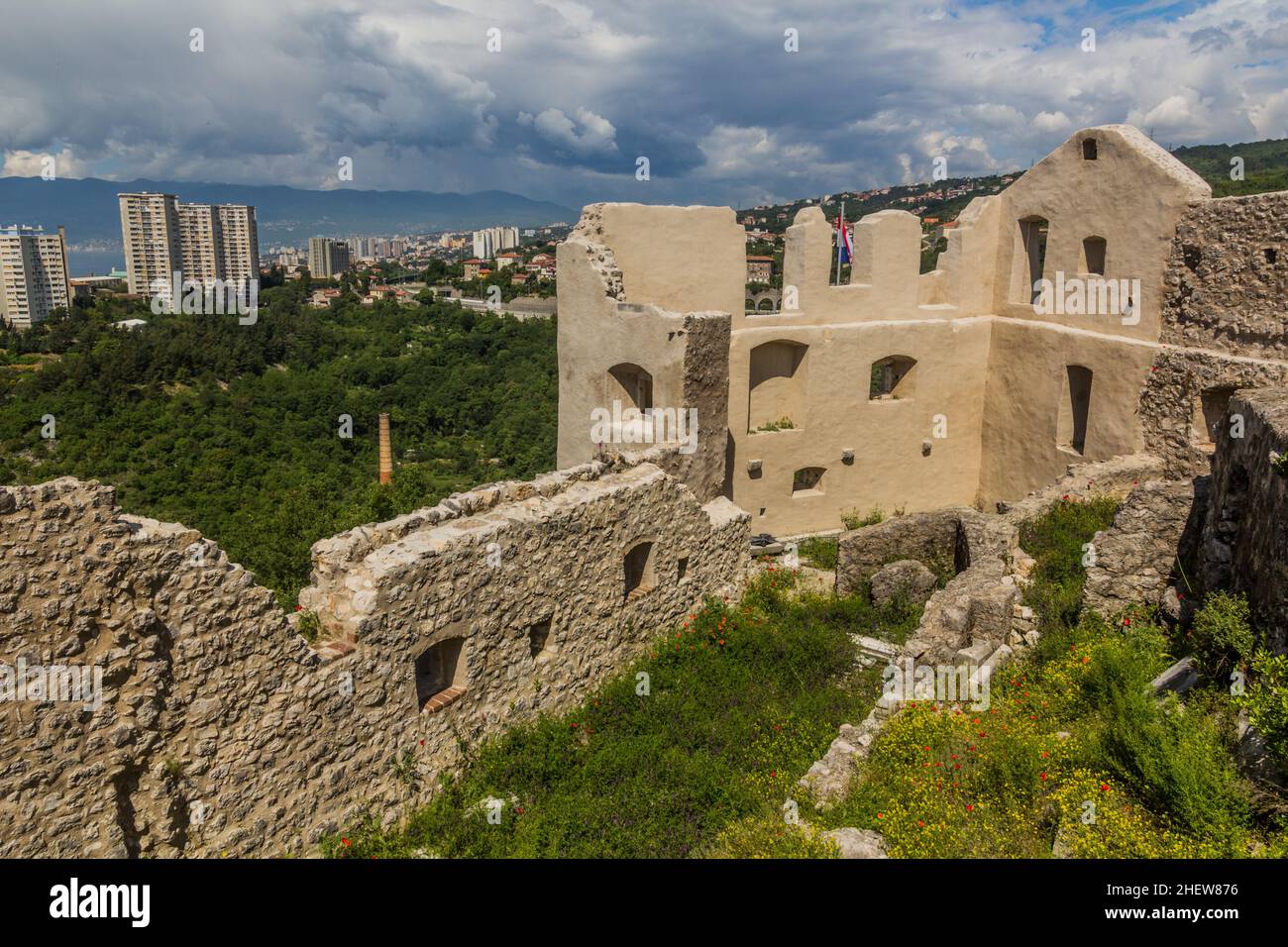 View of Rijeka from Trsat castle, Croatia Stock Photo - Alamy