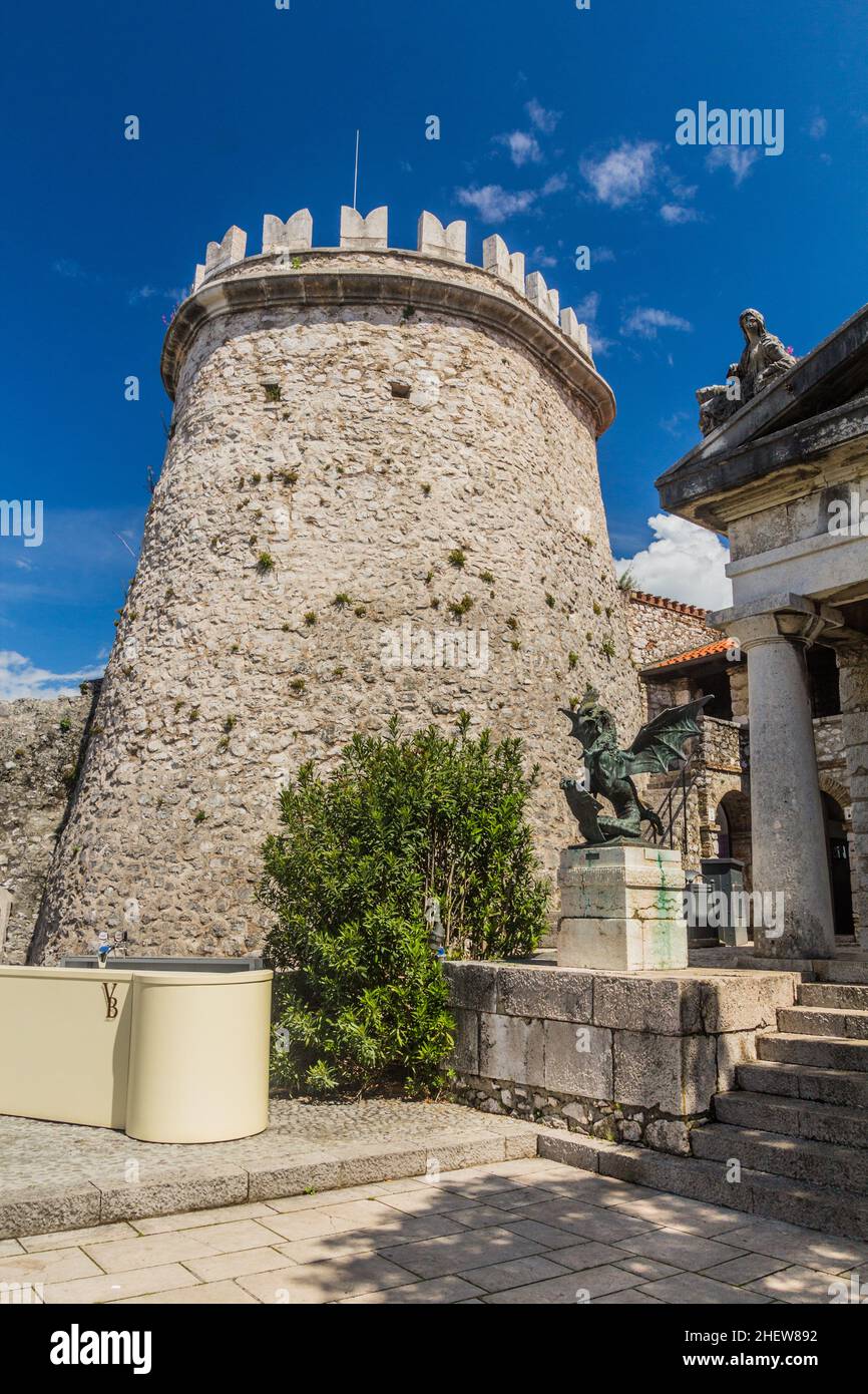 Tower of Trsat castle in Rijeka, Croatia Stock Photo - Alamy