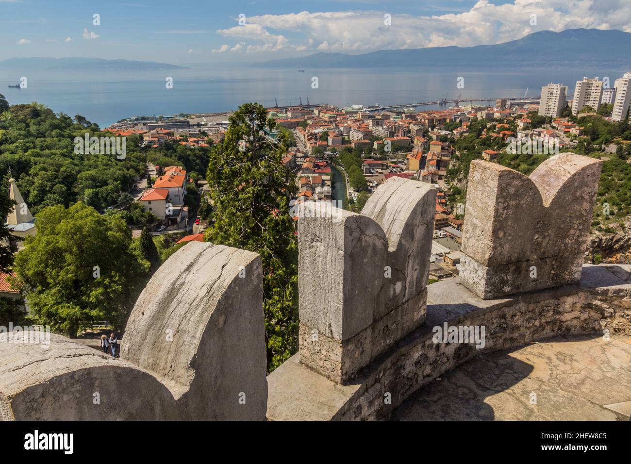 View of Rijeka from Trsat castle, Croatia Stock Photo - Alamy