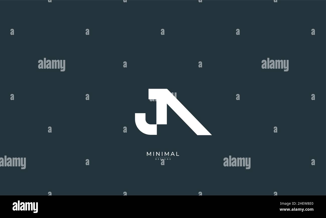 Alphabet letter icon logo JA Stock Vector Image & Art - Alamy