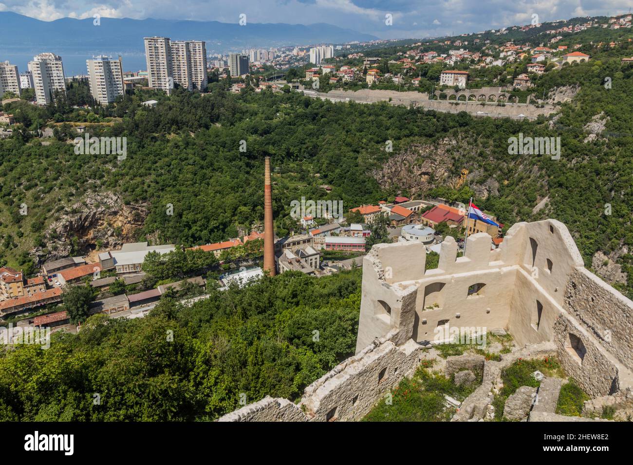 View of Rijeka from Trsat castle, Croatia Stock Photo - Alamy