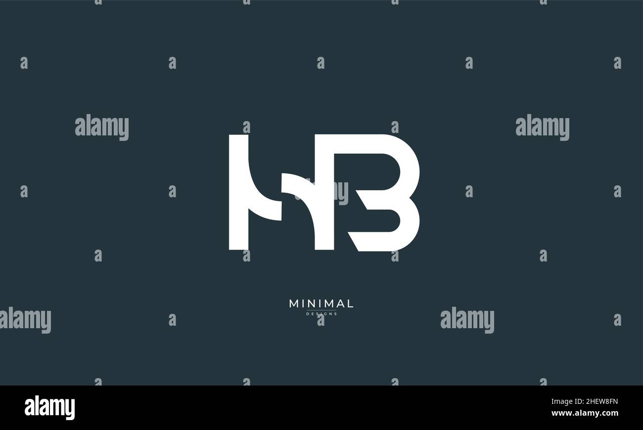 Alphabet letter icon logo HB Stock Vector Image & Art - Alamy