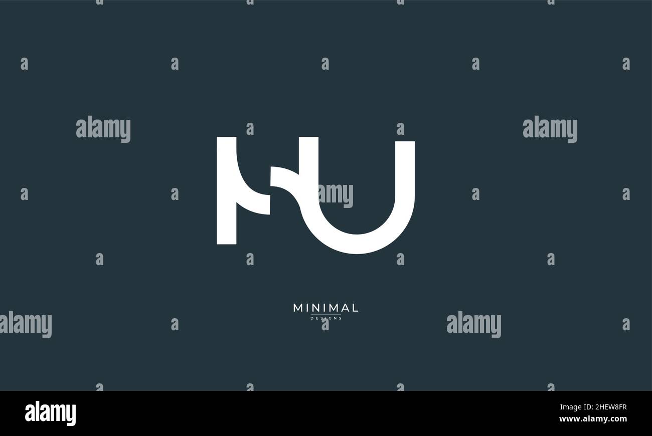 Alphabet letter icon logo HU Stock Vector Image & Art - Alamy