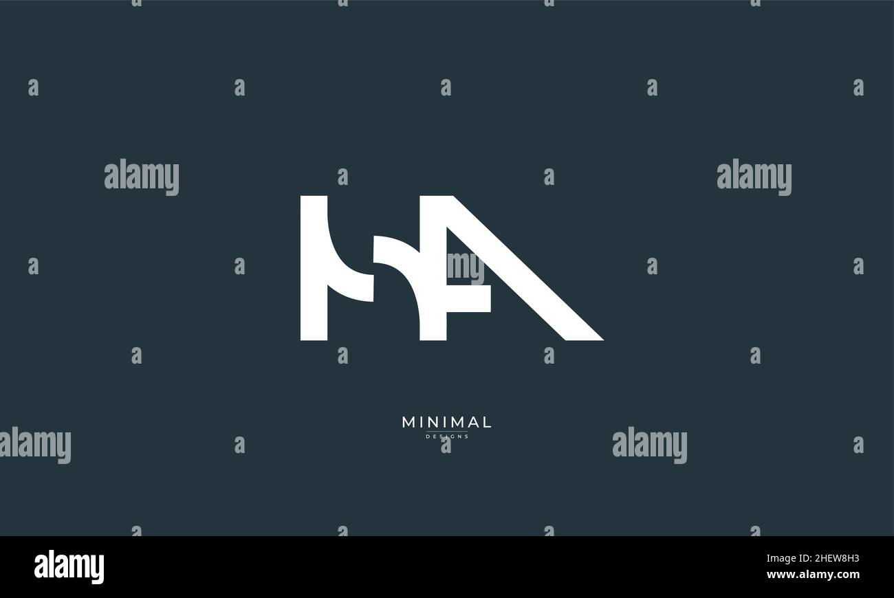 Alphabet letter icon logo HA Stock Vector Image & Art - Alamy