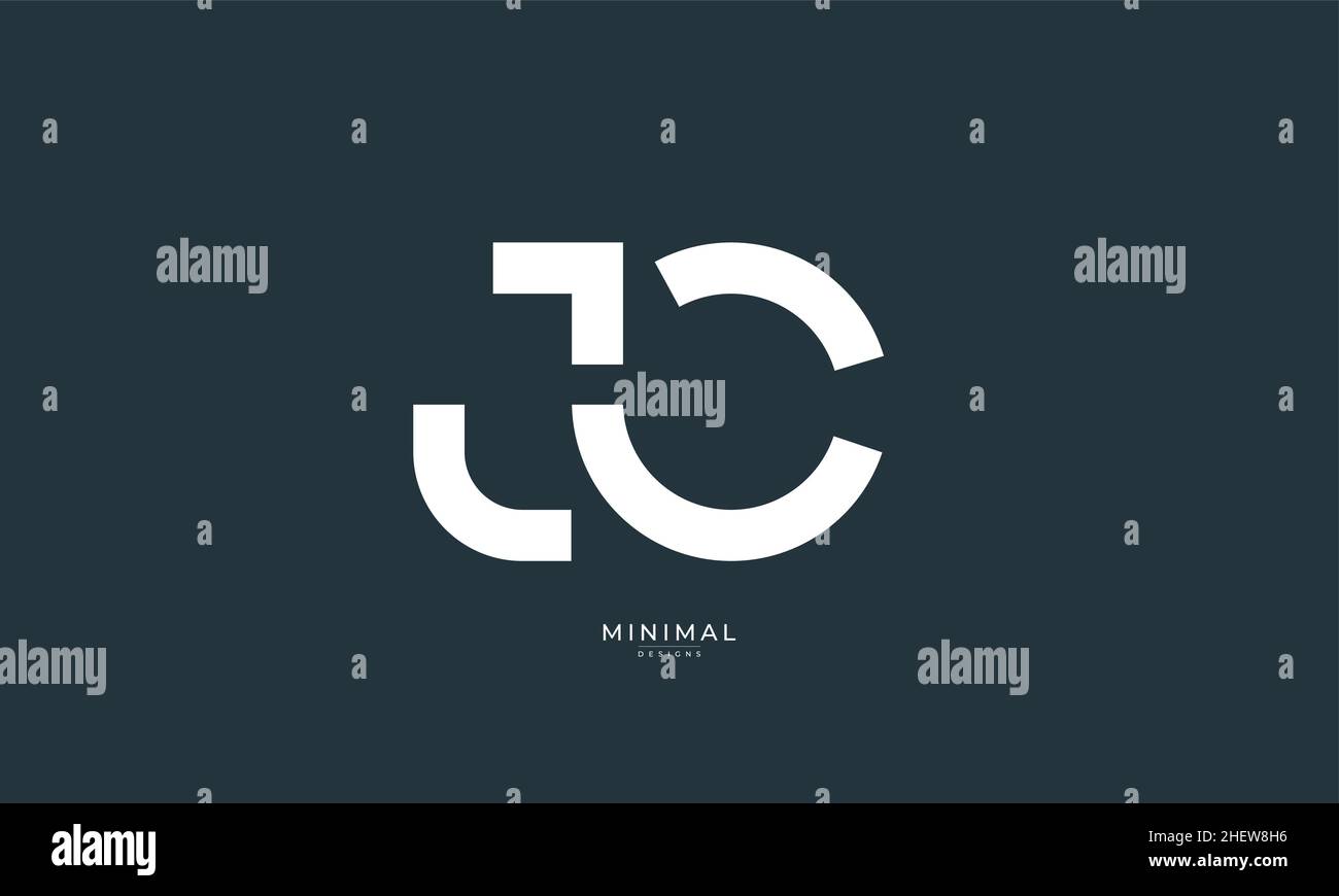 Alphabet letter icon logo JC Stock Vector Image & Art - Alamy