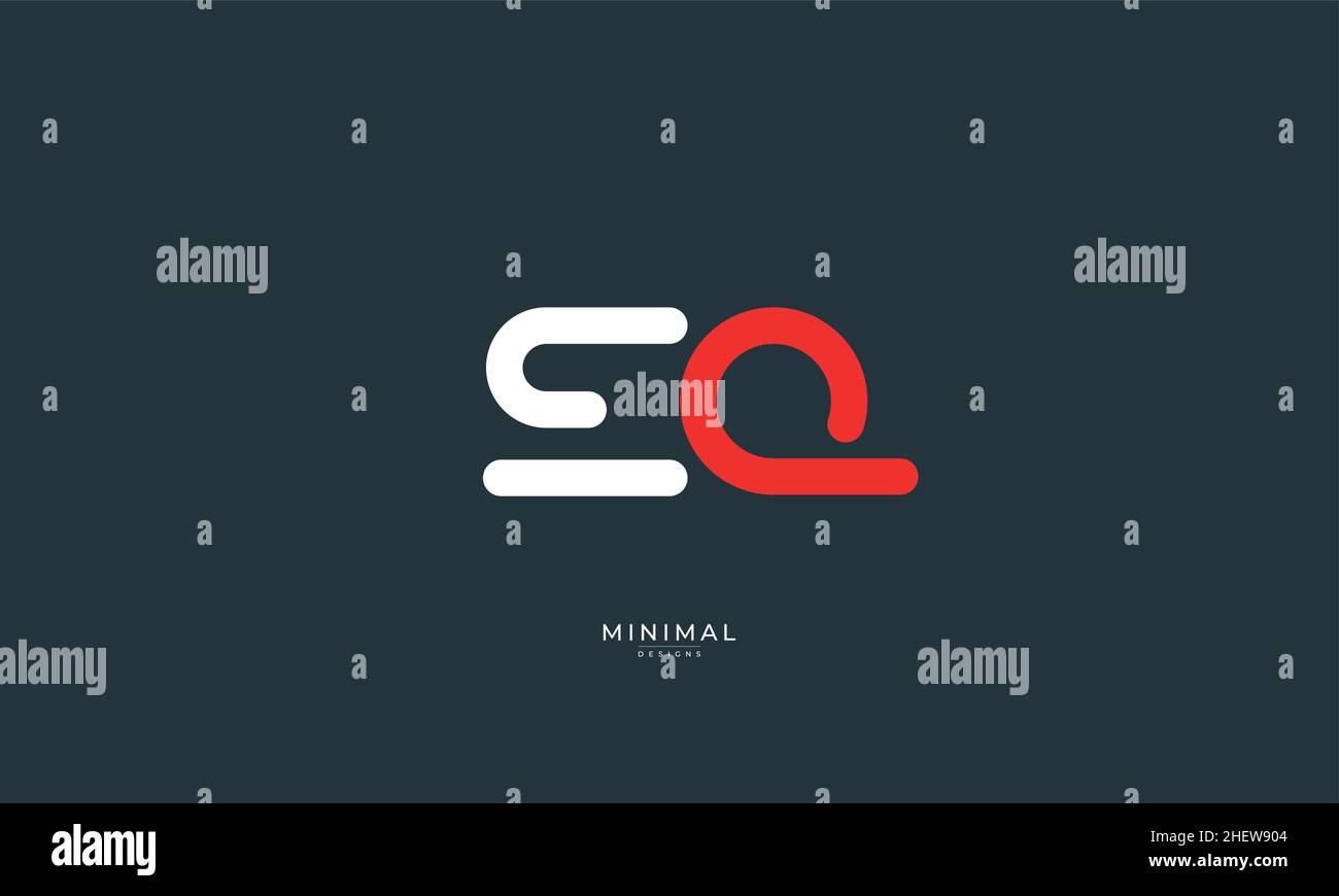 Alphabet letter icon logo EQ Stock Vector Image & Art - Alamy