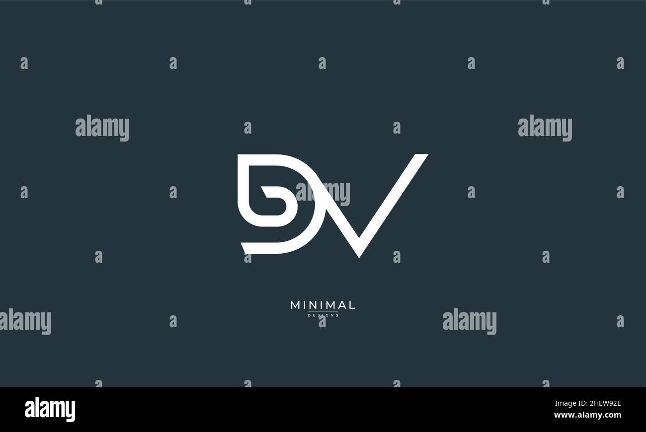 Dv letter design Stock Vector Images - Alamy