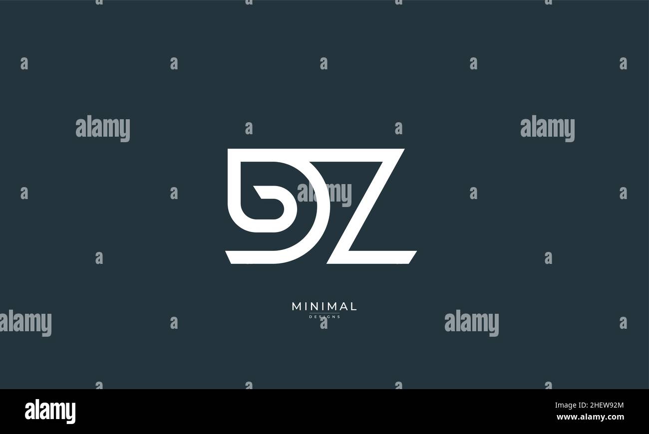 Alphabet letter icon logo DZ Stock Vector Image & Art - Alamy