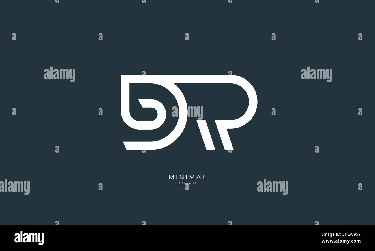 Alphabet letter icon logo DR Stock Vector Image & Art - Alamy
