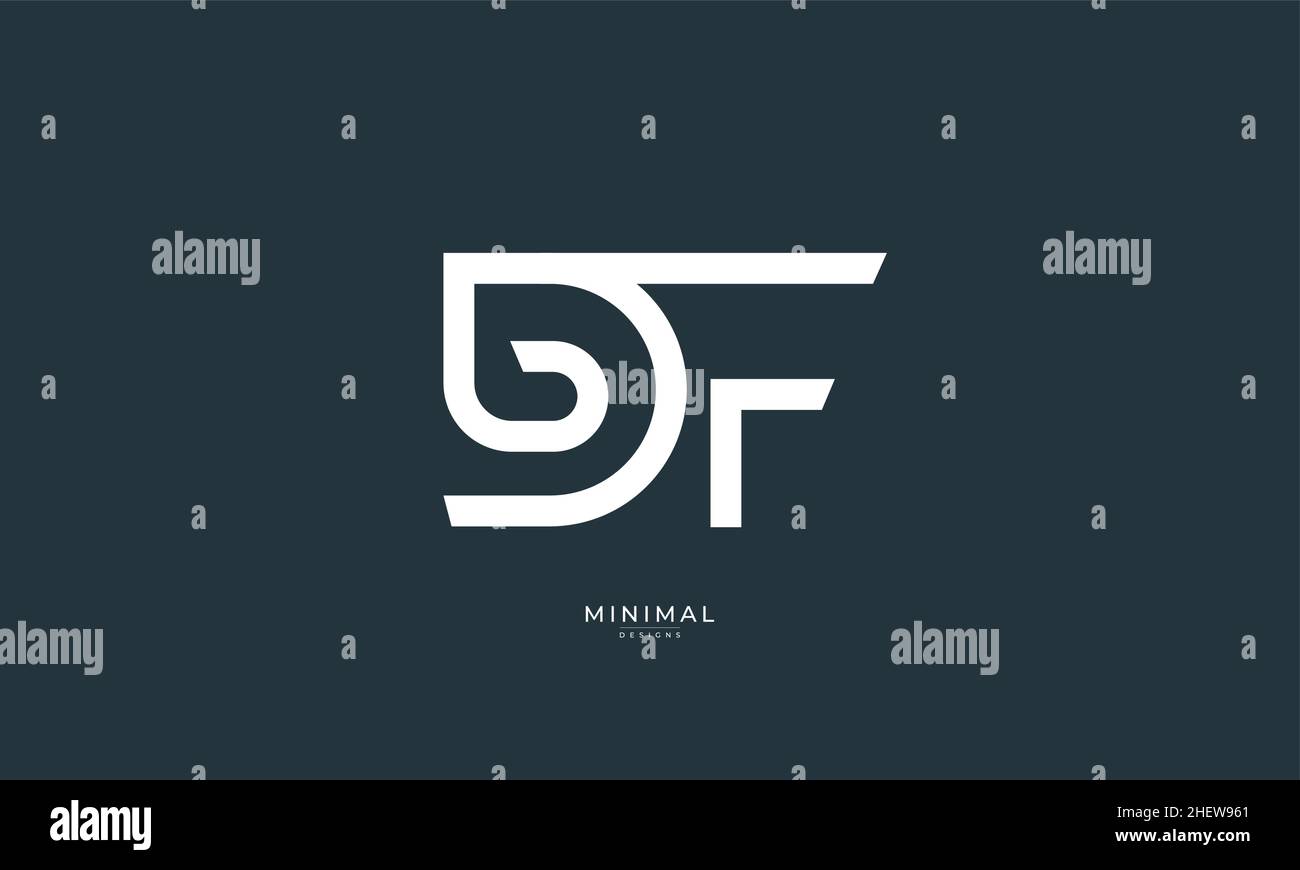 Alphabet letter icon logo DF Stock Vector Image & Art - Alamy