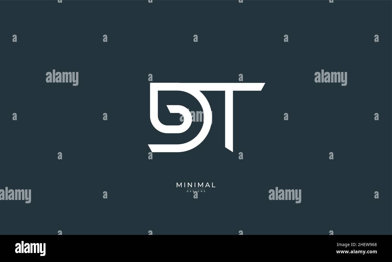 Alphabet letter icon logo DT Stock Vector Image & Art - Alamy
