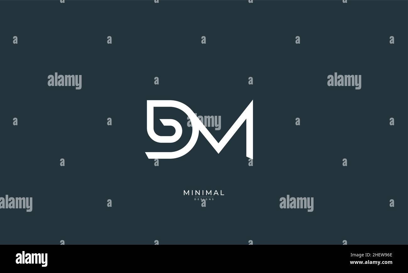 Alphabet letter icon logo DM Stock Vector Image & Art - Alamy