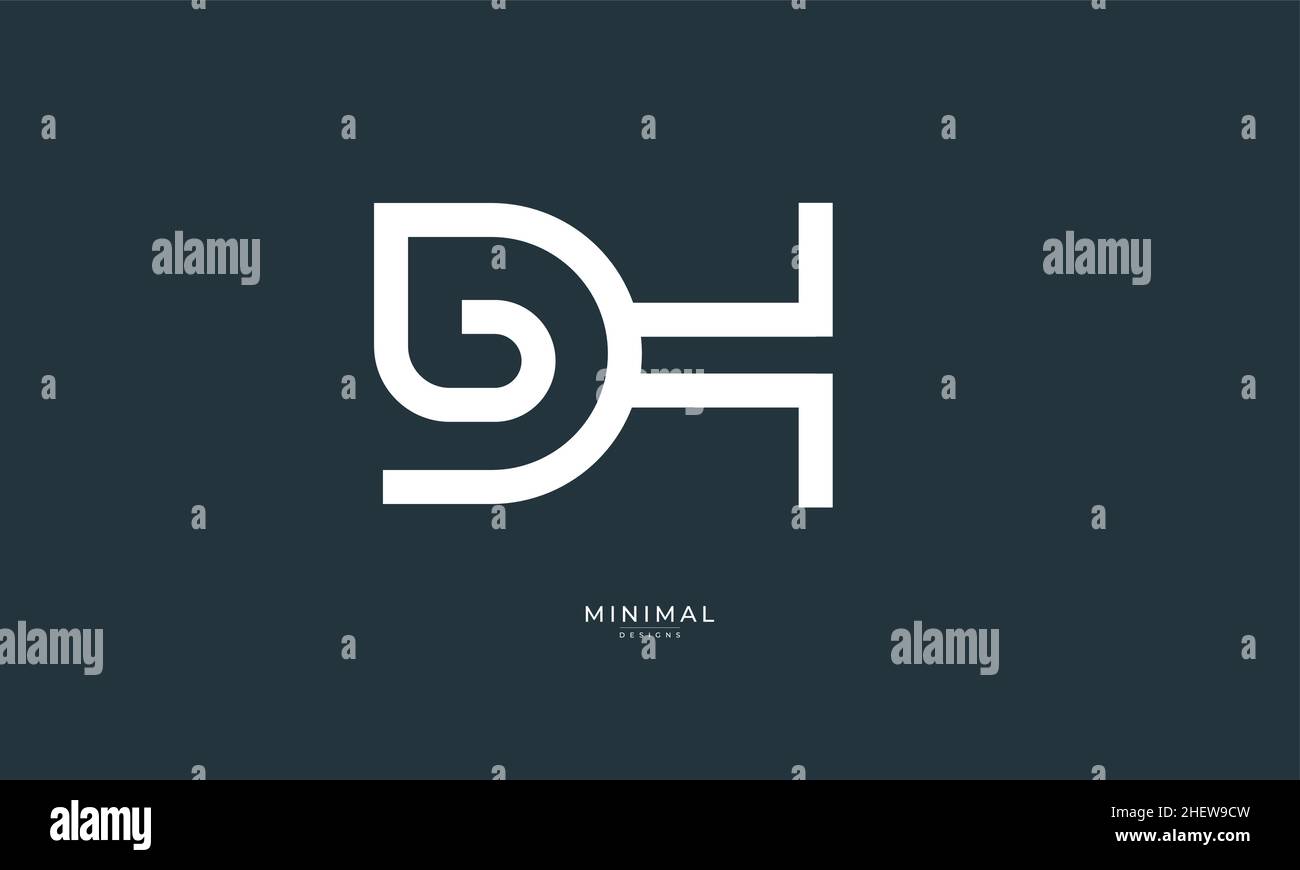 Alphabet letter icon logo DH Stock Vector Image & Art - Alamy