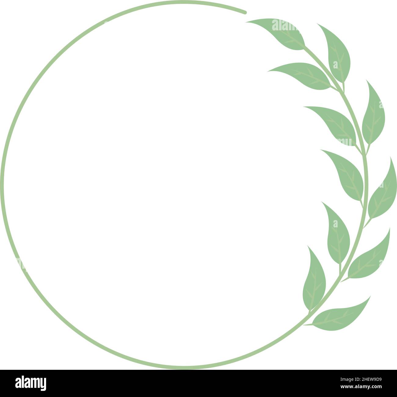 circle laurel wreath Stock Vector Image & Art - Alamy