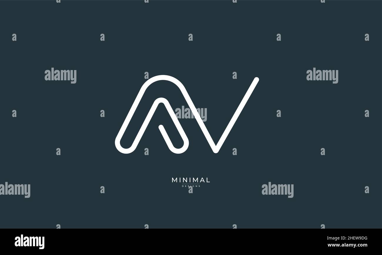 Alphabet letter icon logo AV Stock Vector Image & Art - Alamy