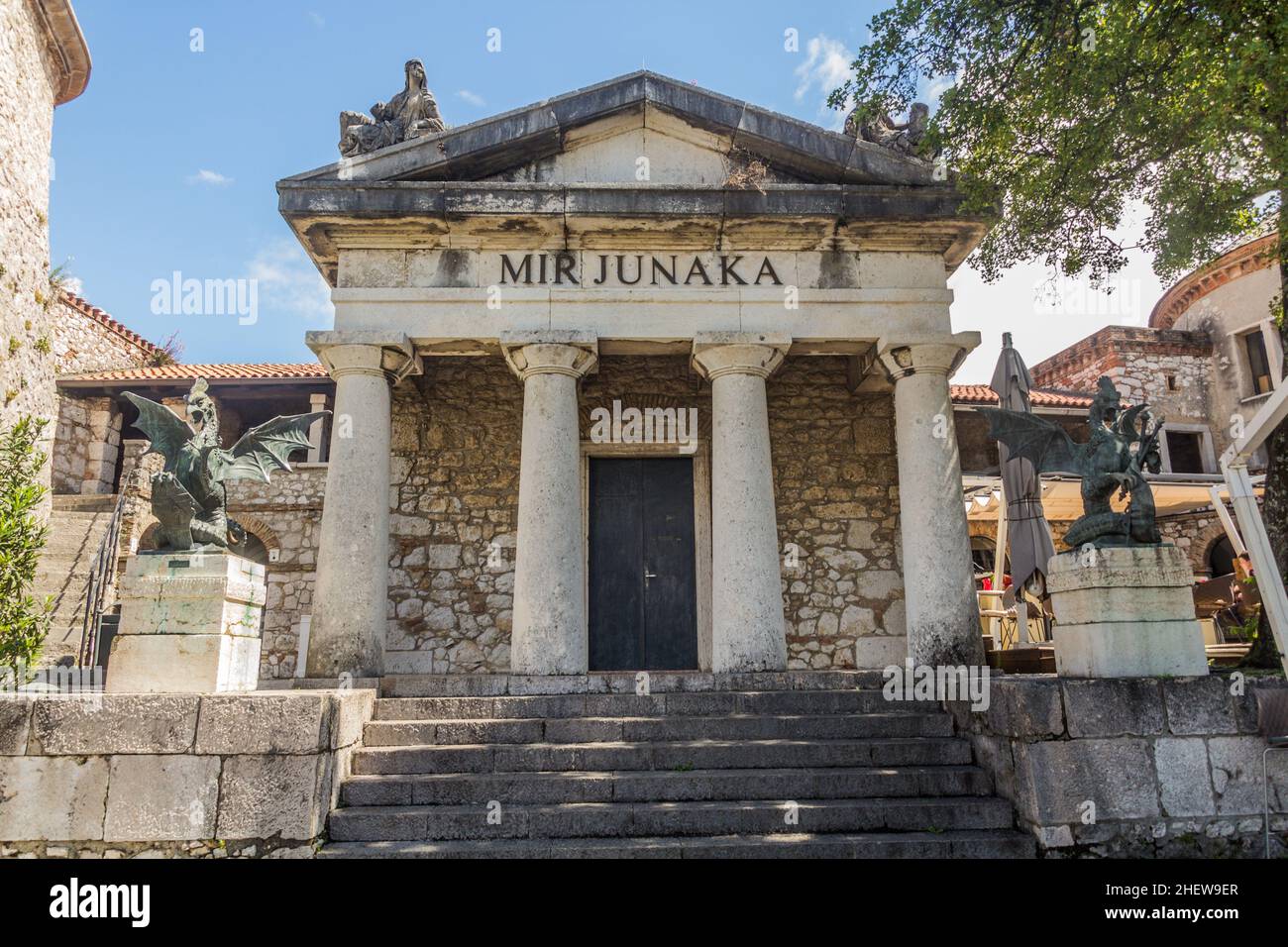 RIJEKA, CROATIA - MAY 23, 2019: Former mausoleum (Mir junaka) of Nugent ...