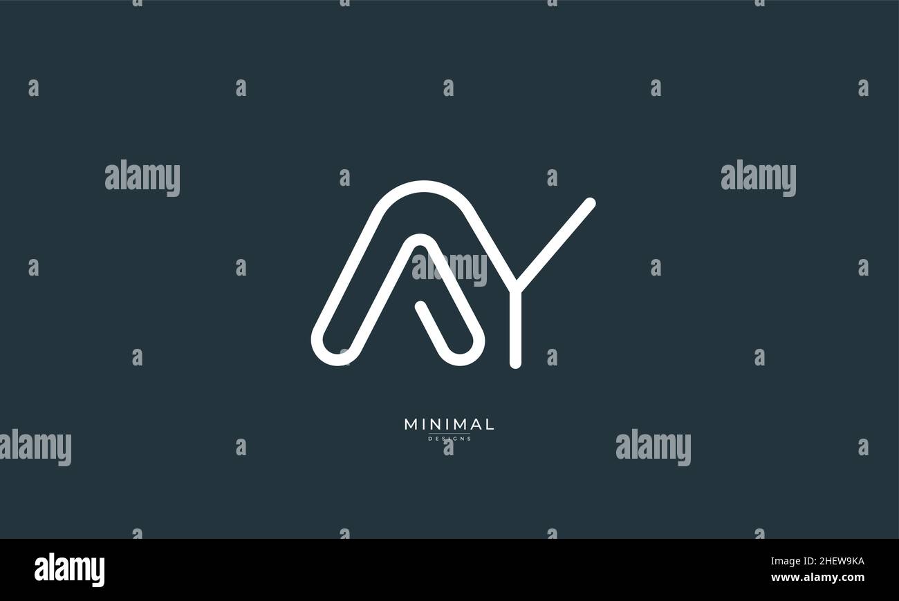 Alphabet letter icon logo AY Stock Vector Image & Art - Alamy