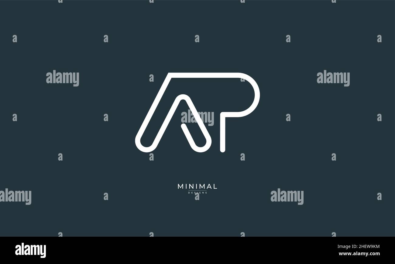 Alphabet letter icon logo AP Stock Vector Image & Art - Alamy