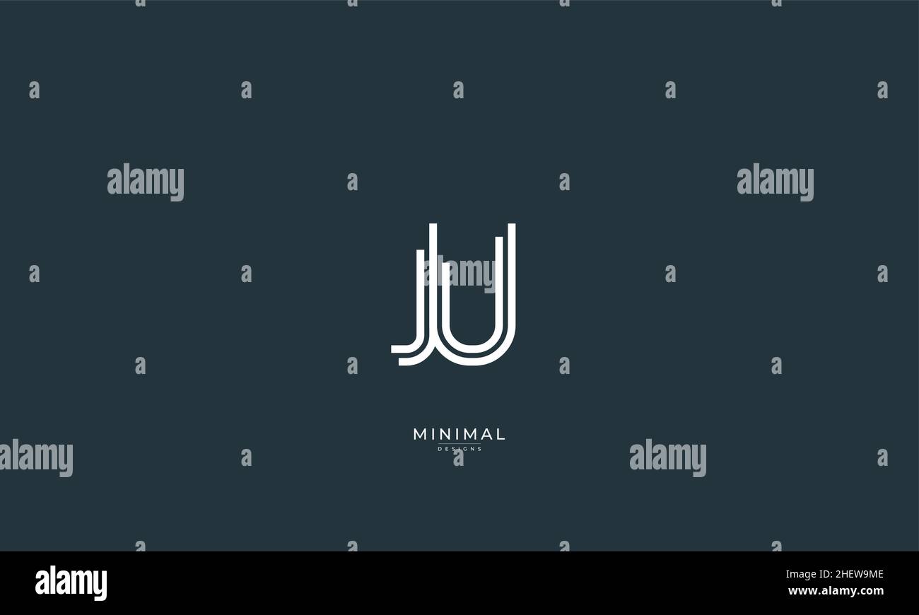 Alphabet letter icon logo JU Stock Vector Image & Art - Alamy