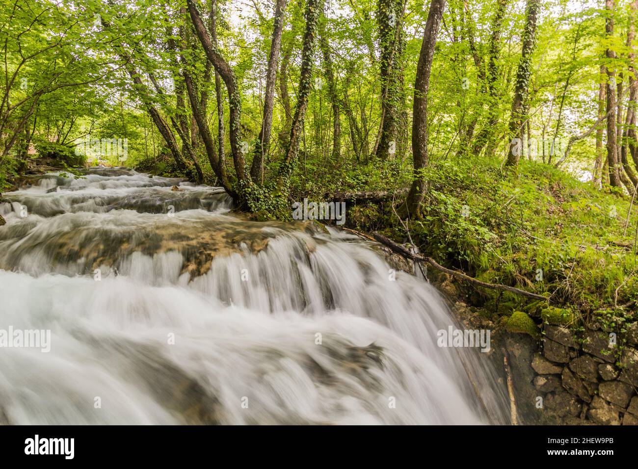 Milanovacki slap waterfall in Plitvice Lakes National Park, Croatia ...