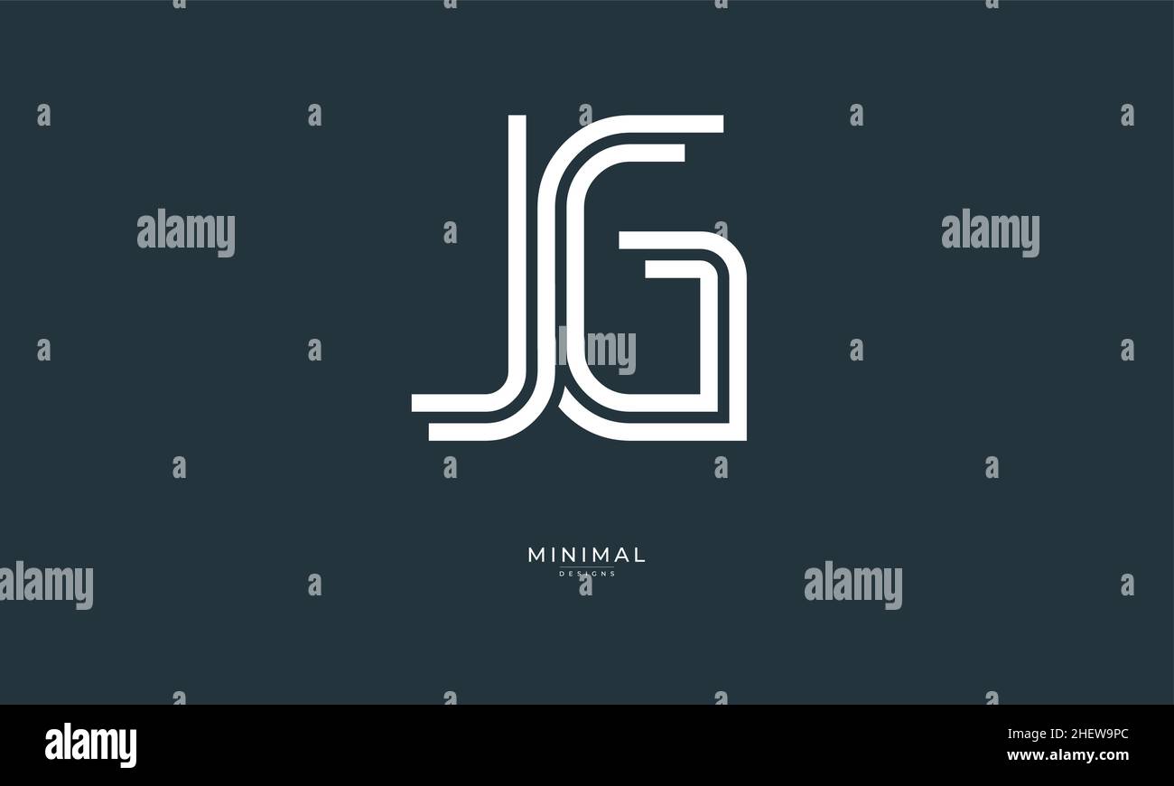 Alphabet letter icon logo JG Stock Vector Image & Art - Alamy
