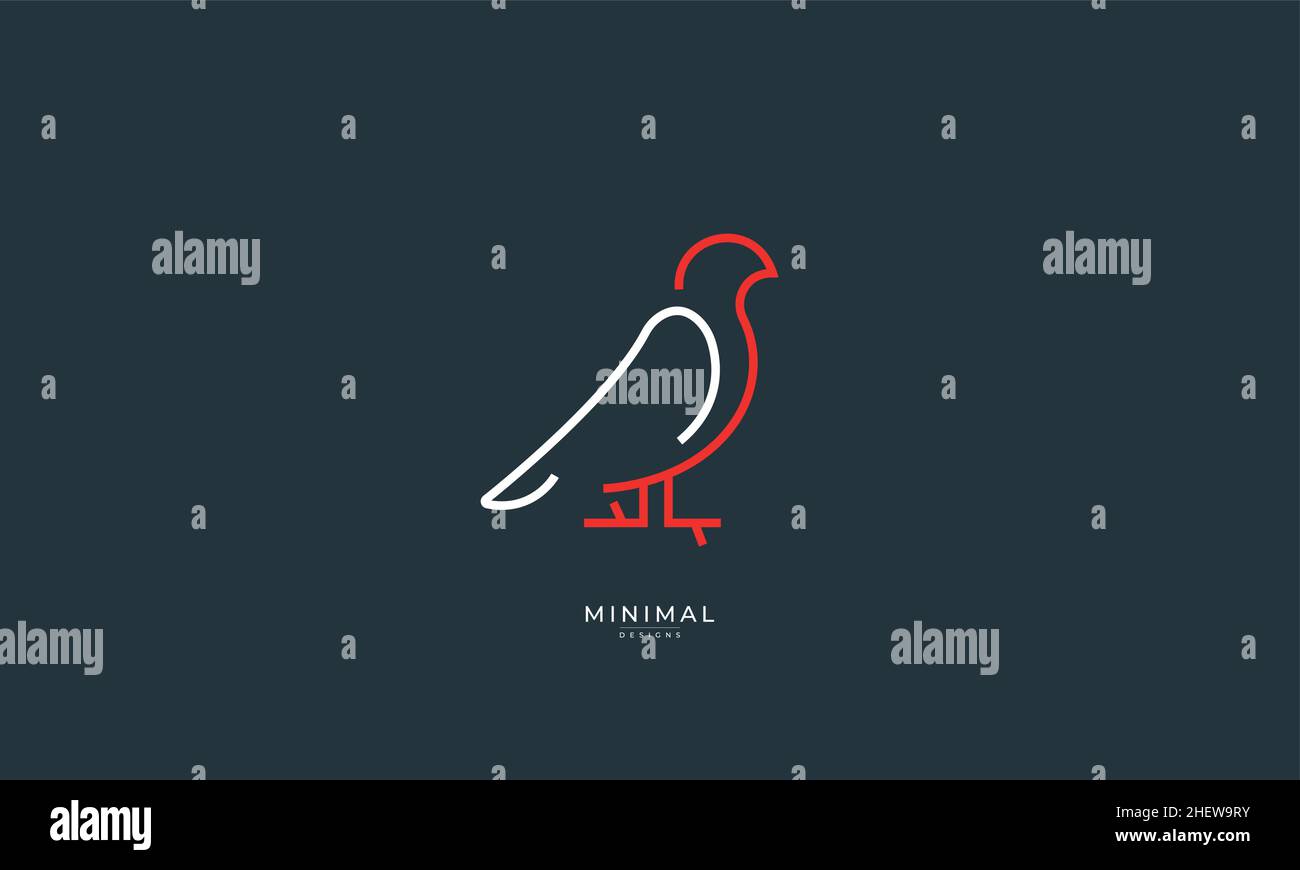 A line art icon logo of a Bird/pigeon/dove on a branch Stock Vector Image & Art - Alamy